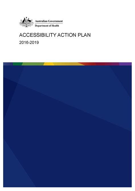 Accessibility Action Plan Australian Government Department Of Health