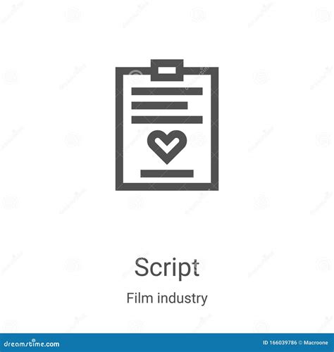 Script Icon Vector From Film Industry Collection Thin Line Script