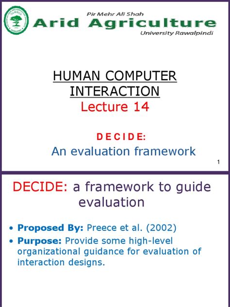 Decide Framework Slides Pdf Evaluation Psychological Concepts