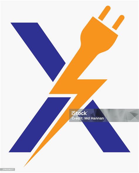 이니셜 X 전기 로고 개념 와 전원 와 전기 플러그 기호 벡터 템플릿 0명에 대한 스톡 벡터 아트 및 기타 이미지 0명 기업 비즈니스 뇌우 Istock