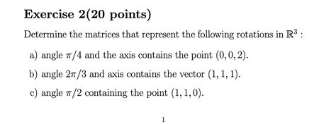 Solved Exercise Points Determine The Matrices That Chegg