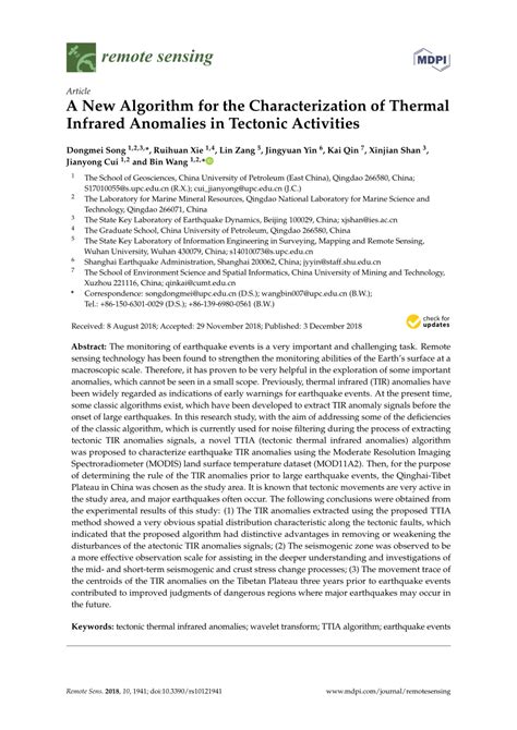 Pdf A New Algorithm For The Characterization Of Thermal Infrared