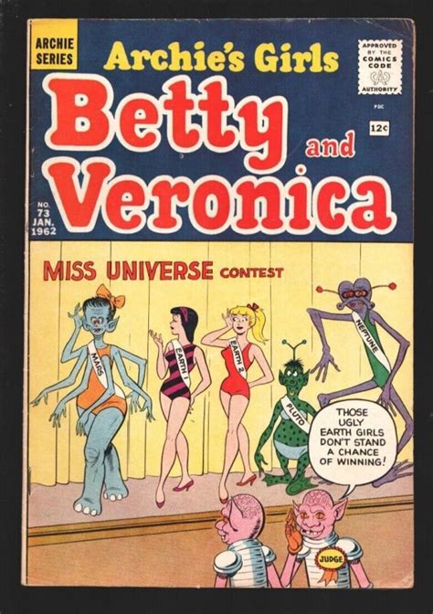 Archies Girls Betty And Veronica 73 1962 Sci Fi Cover Alien Women