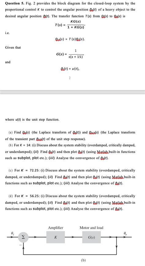 Solved Question Fig Provides The Block Diagram For The Chegg