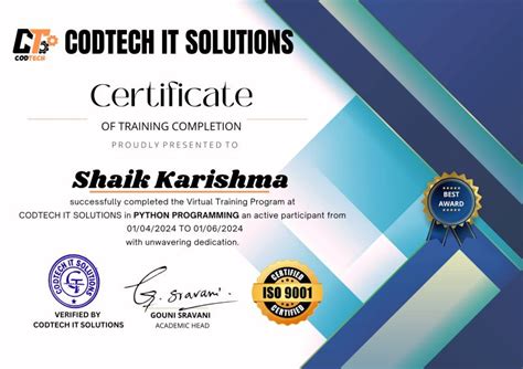 karishma shaik on linkedin codetech internship