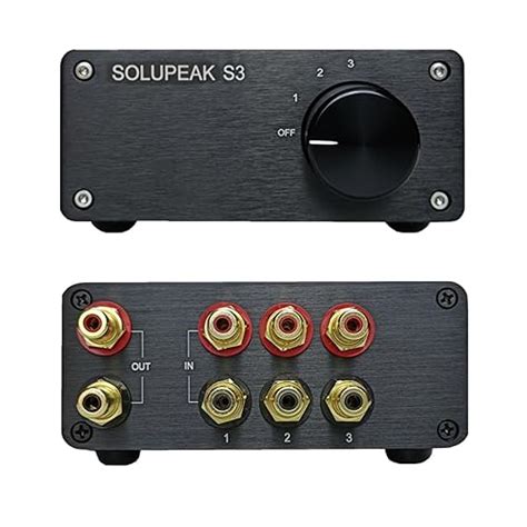 SOLUPEAK Premium In Out RCA Switch Box Passive Stereo Signal Source Selector Audio