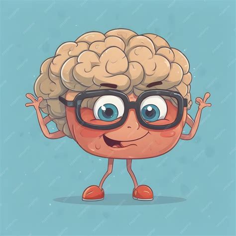 재는 뇌 감정 만화 클리파트 프리미엄 사진