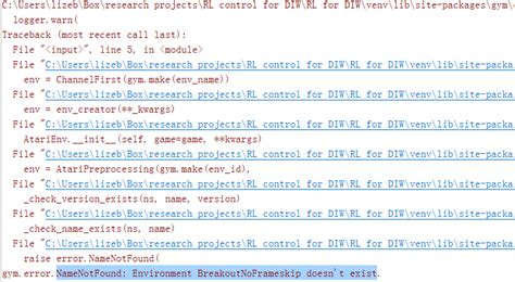 Namenotfound Environment Breakoutnoframeskip Doesnt Exist · Issue 253 · Takuseno D3rlpy · Github