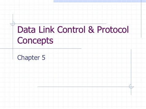 data link control and protocol concepts