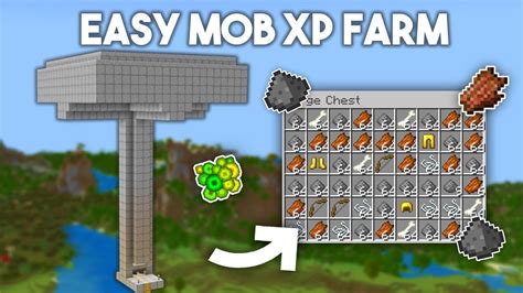 Easiest Mob Xp Farm For Minecraft Bedrock 1 20 No Spawner Youtube