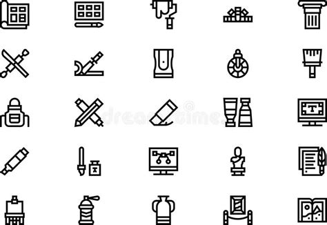 Art And Design Icons Collection Is A Vector Illustration With Editable