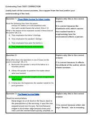 Copy Of Student Culminating Task 1 4 Test Corrections Google Docs Pdf