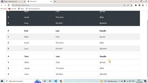 5 Bootstrap Tables Tutorial Table Rows Hover Rows Blackdark