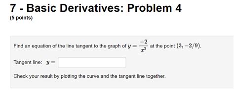 solved 7 basic derivatives problem 2 4 points given a