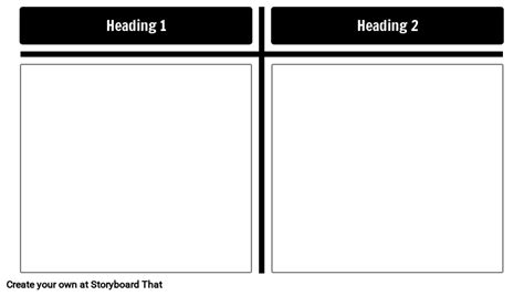 Simple 2 Cells T Chart Worksheet Template Storyboard