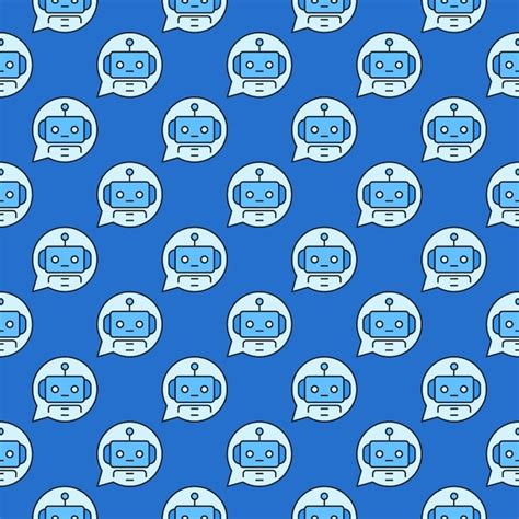 Premium Vector Chatbot In Speech Bubble Vector Colored Seamless Pattern