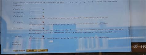 Solved Suppose That A Polynomial Equation Has The Following Chegg Com