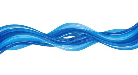 Abstract Blue Waves Data Stream Concept Blue White Presentation Background Vector