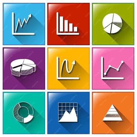 Free Vector Buttons With Graphs