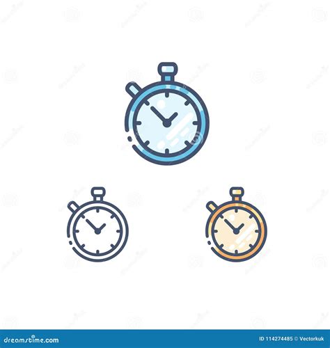 Timing Symbol Icon Black Vector Sign With Editable Strokes Concept Illustration Royalty Free