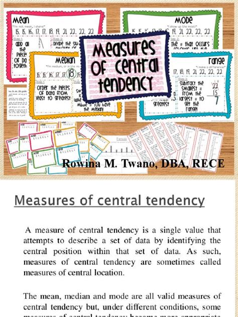 lecture no 5 measures of central tendency pdf mode statistics mean