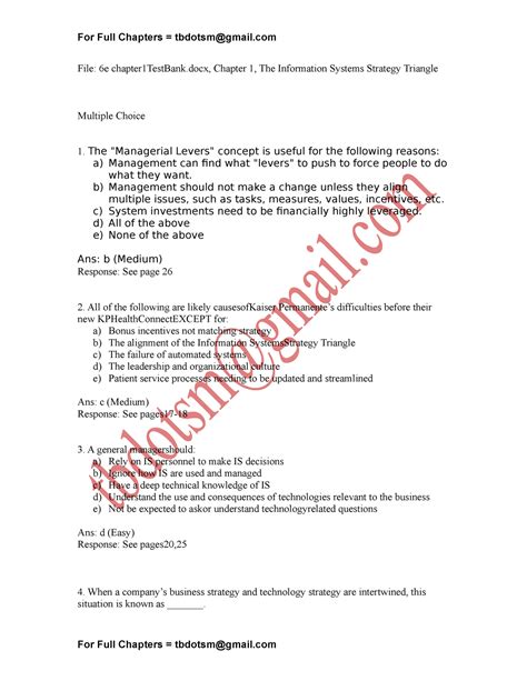 Solutions And Test Bank For Managing And Using Information Systems A