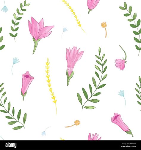 pink flower seamless pattern cut out stock images and pictures alamy