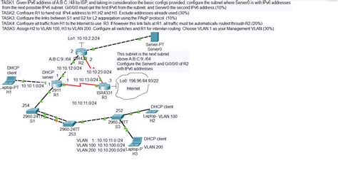 solved task1 given ipv6 address of a b c 48 by isp and
