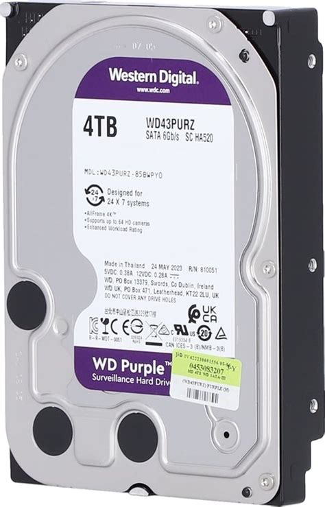 Жесткий диск 3.5" SATA 4TB WD Purple (WD43PURZ) купить | Elmir - цена ...