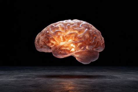 Glowing Human Brain 3d Rendering Stock Illustration Illustration Of