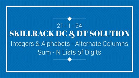 skillrack daily challenge and daily test solution 21 01 c java