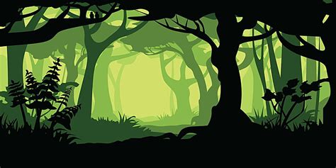 A Dark Silhouette Forest Layered Parallax Ready Scenery Layer Animation