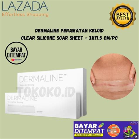 Perawatan Keloid Dermaline Clear Silicone Scar Sheet 3x175 Cmpc