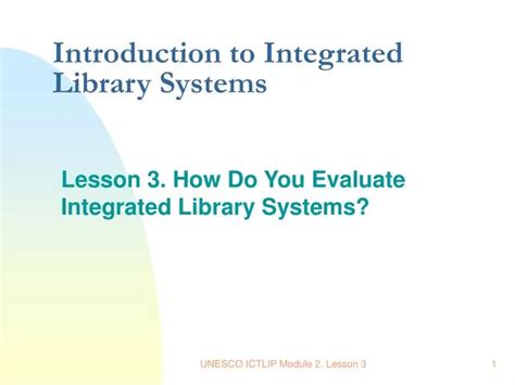 Ppt Introduction To Integrated Library Systems Powerpoint Presentation Id884058