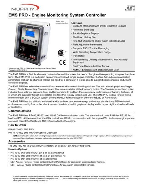 EMS PRO Engine Monitoring System Controller