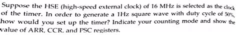 Suppose The HSE High Speed External Clock Of MHz Chegg Com