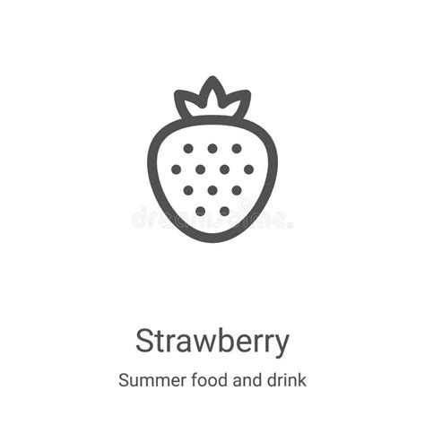 Strawberry Icon Vector From Summer Food And Drink Collection Thin Line Strawberry Outline Icon