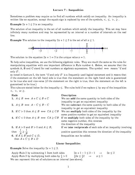 Precalculus Lecture 7 Inequalities 3 Lecture 7 Inequalities2