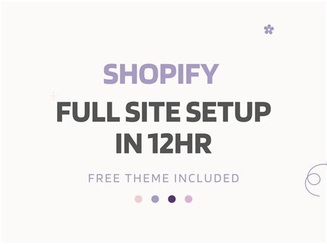 Shopify Full Site Setup Website Template Shopify Theme Package Custom Ecommerce Website