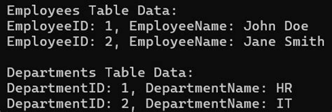 Ado Net Core Dataset With Examples Dot Net Tutorials