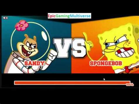 Sandy Cheeks Vs Spongebob Squarepants In A Nickelodeon Super Brawl 2