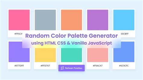 Create Random Color Palette Generator In HTML CSS JavaScript