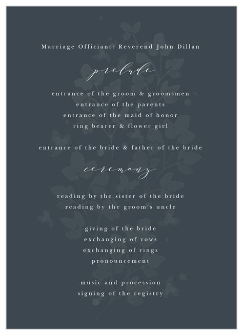 Botanical Arch Wedding Programs By Basic Invite