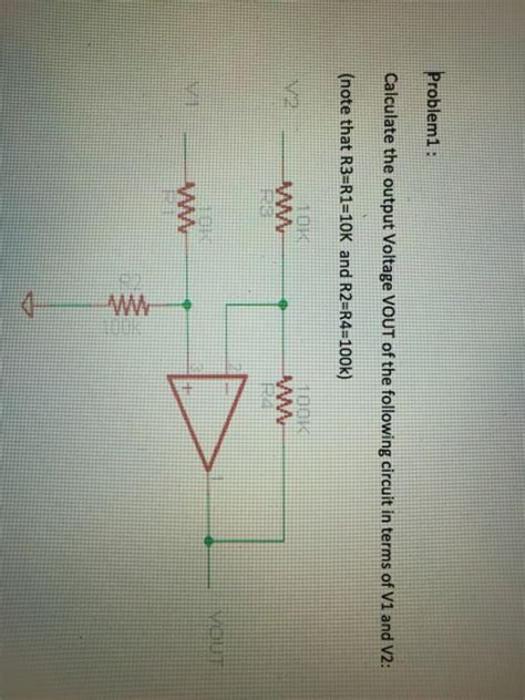 solved problem1 calculate the output voltage vout of the