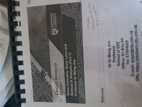 NTU EEE Circuit Analysis EE Computers Tech Office Business Technology On Carousell