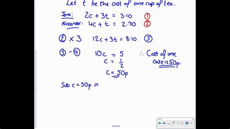 National 5 Mathematics Simultaneous Equations 4 Constructing