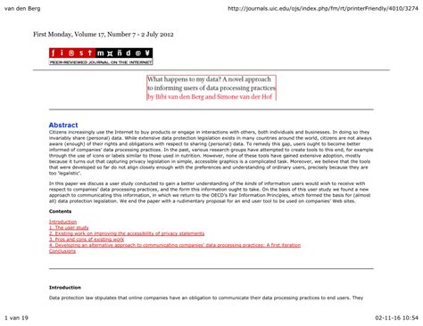 Pdf What Happens To My Data A Novel Approach To Informing Users Of