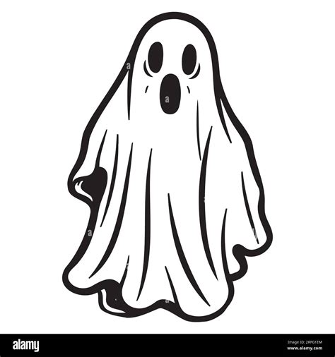 Cute Ghost Isolated Vector Halloween Concept Cartoon Ghosts Spooky Vector Stock Vector Image