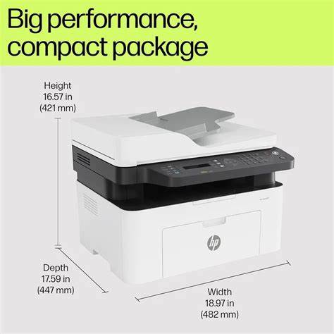 HP Laser MFP Fnw Wireless Print Copy Scan Fax Sheet ADF At Piece HP Laser