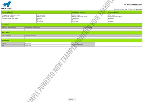 Pv Array Test Report
